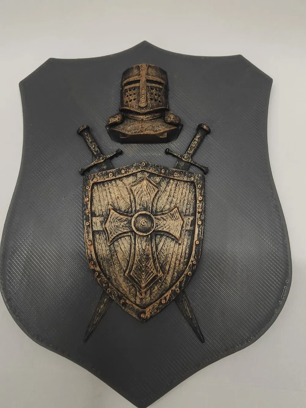 Wall Crest with Shield, Swords, and Crusader Helmet. by Frenk ...