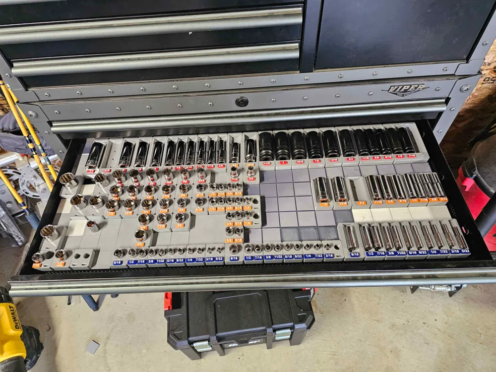 Gridfinity Universal Socket Tray - 91mm (2.5 grid) by snjames316 ...