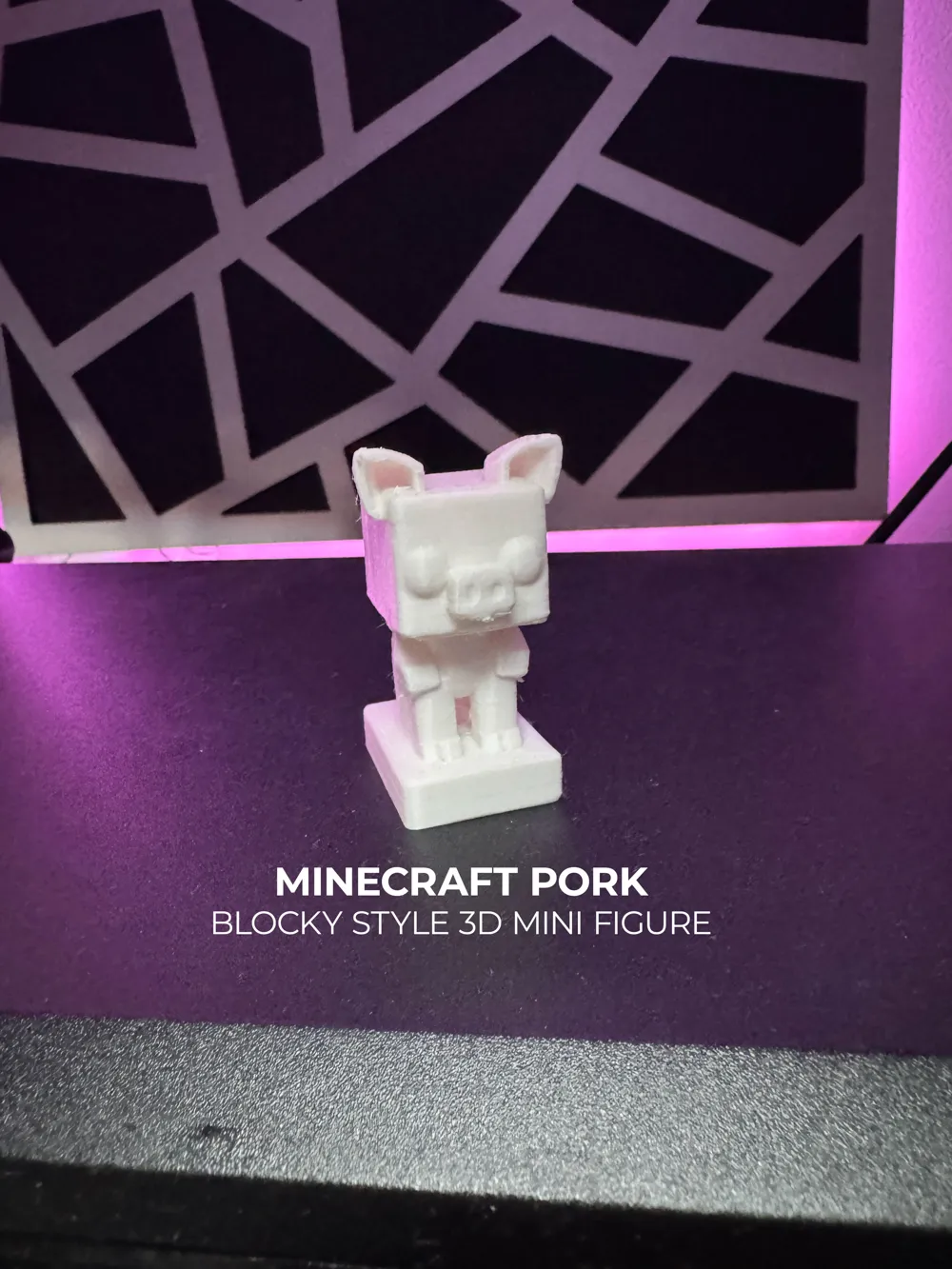 Minecraft Pig - Blocky Style Mini figure by Maker Flow - MakerWorld