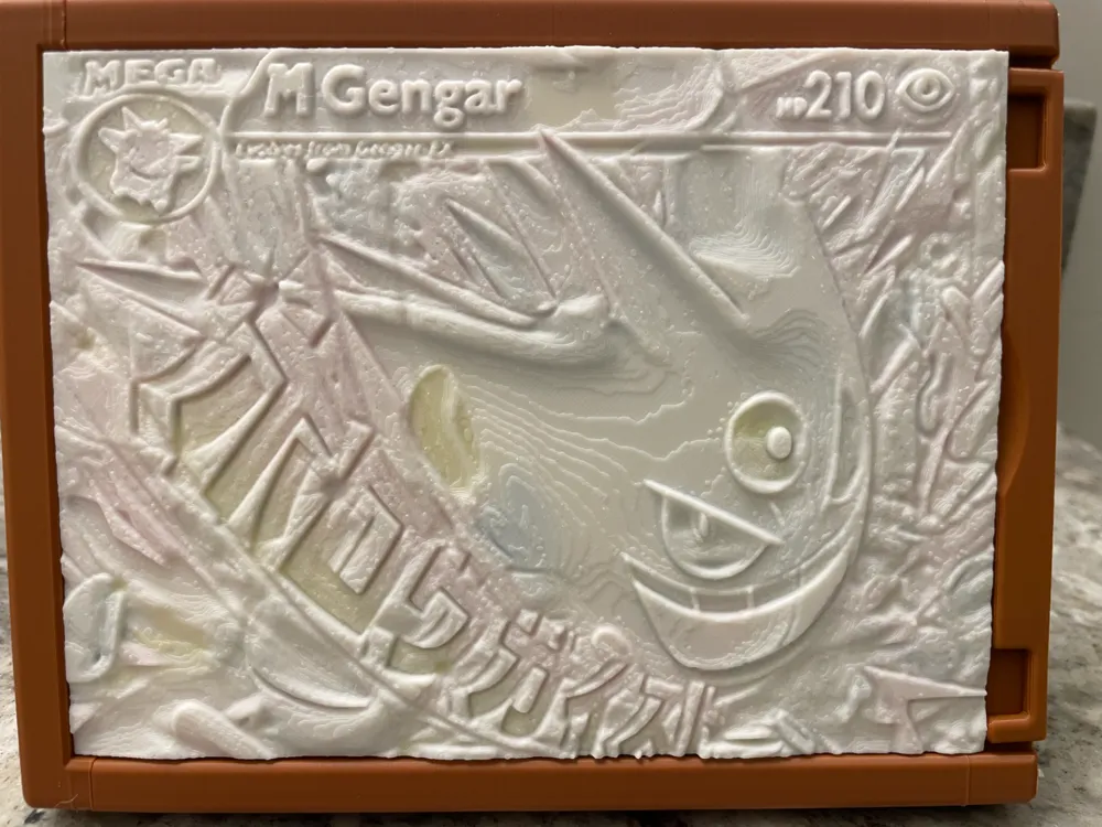 Mega Gengar EX Pokemon card lithophane cmyk by TeddyB - MakerWorld