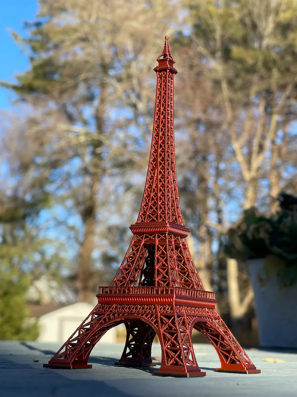 The Eiffel Tower: One-piece, No support, 7" print - Free 3D Print Model ...