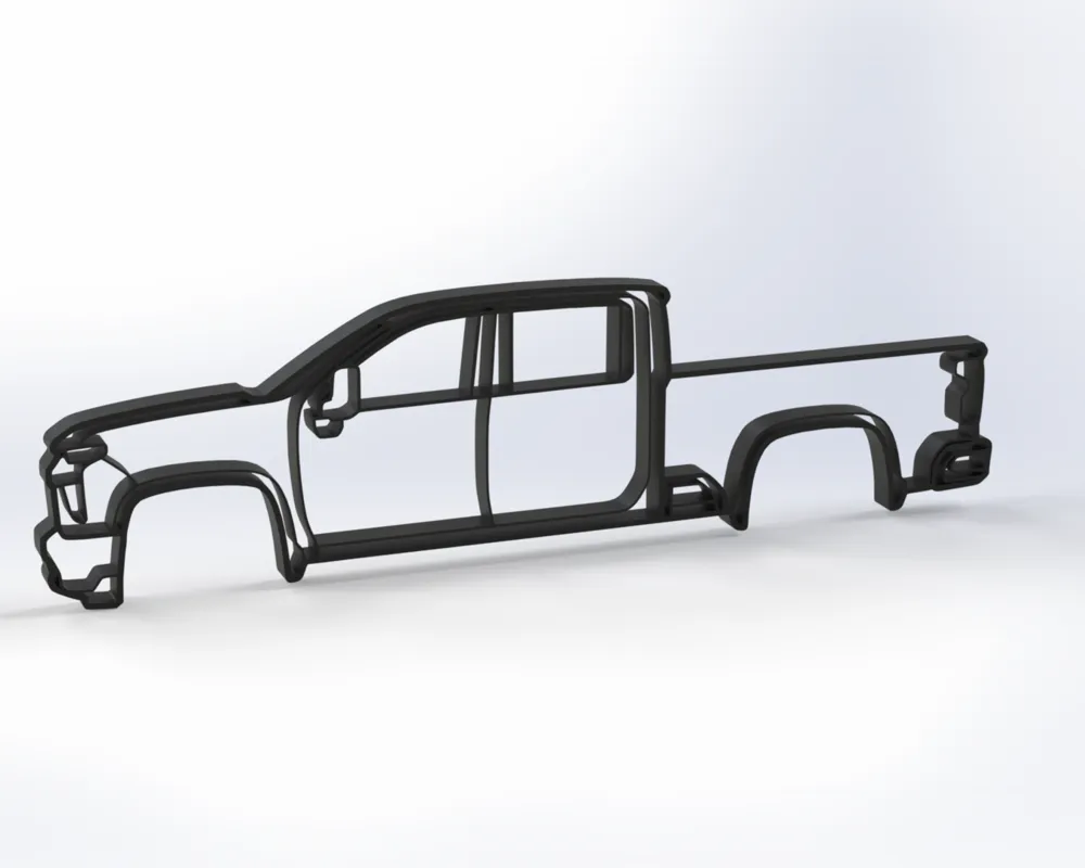 Chevrolet Silverado 2D Wall Art - Free 3D Print Model - MakerWorld