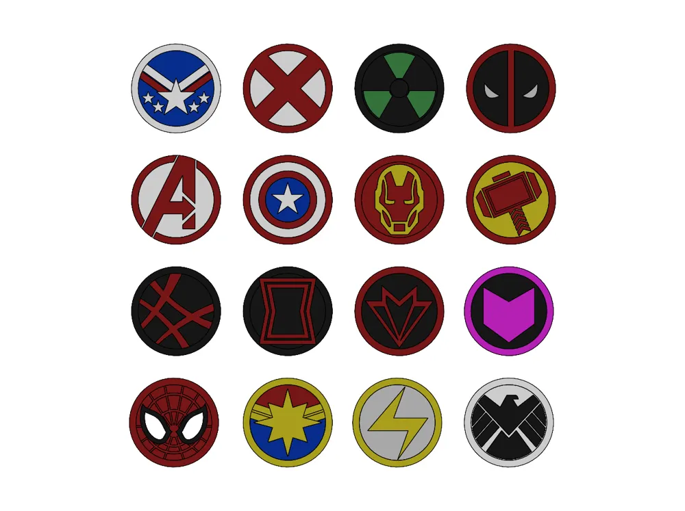 Superhero Magnets - Free 3D Print Model - MakerWorld