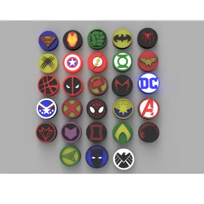 Superhero Magnets - Free 3D Print Model - MakerWorld