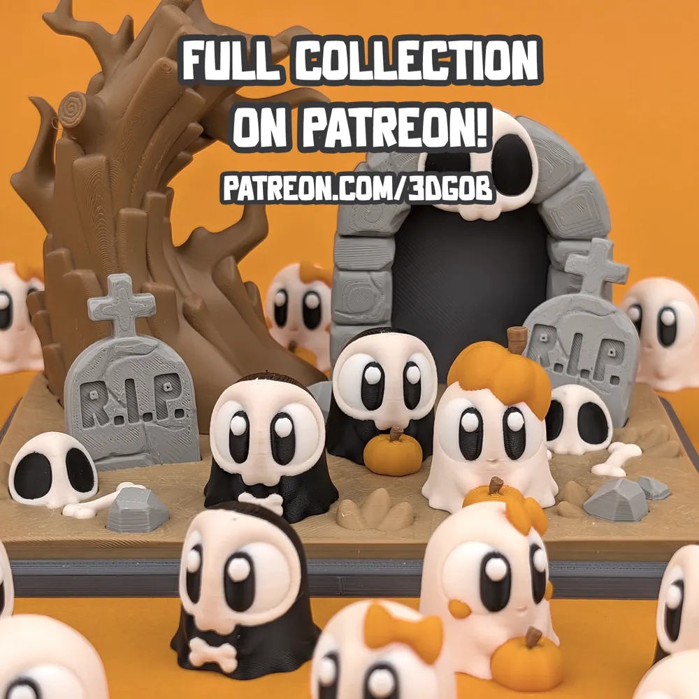 Mini Fantasmas Gratis de Halloween por 3DGOB MakerWorld: Descarga Modelos 3D Gratuitos