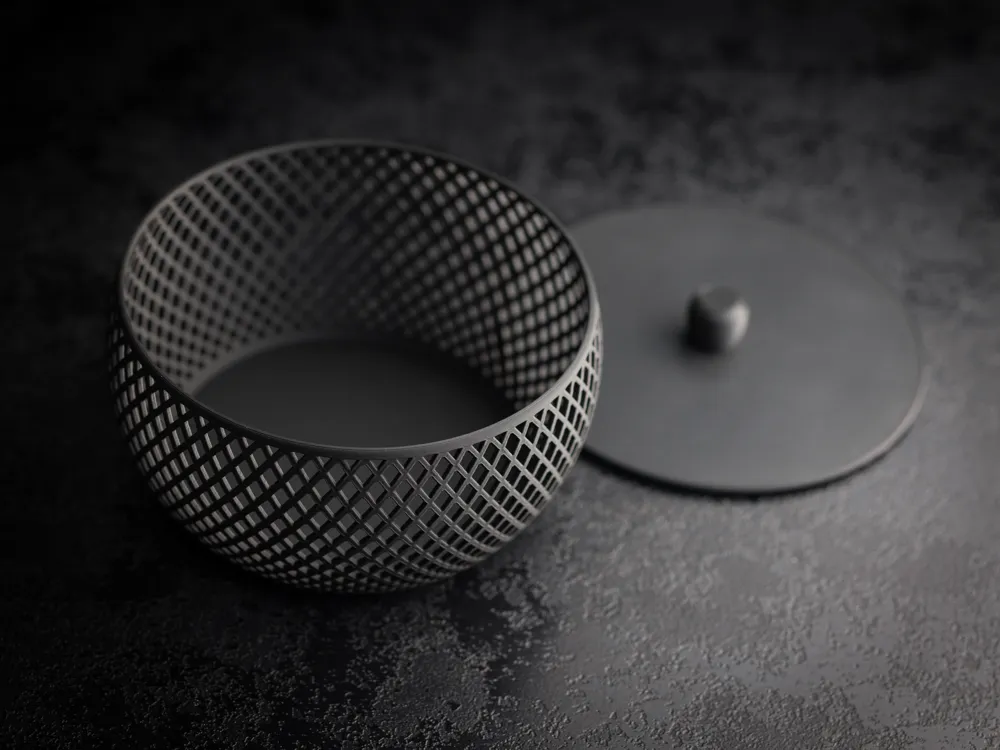 Mesh bowl with lid. - Free 3D Print Model - MakerWorld