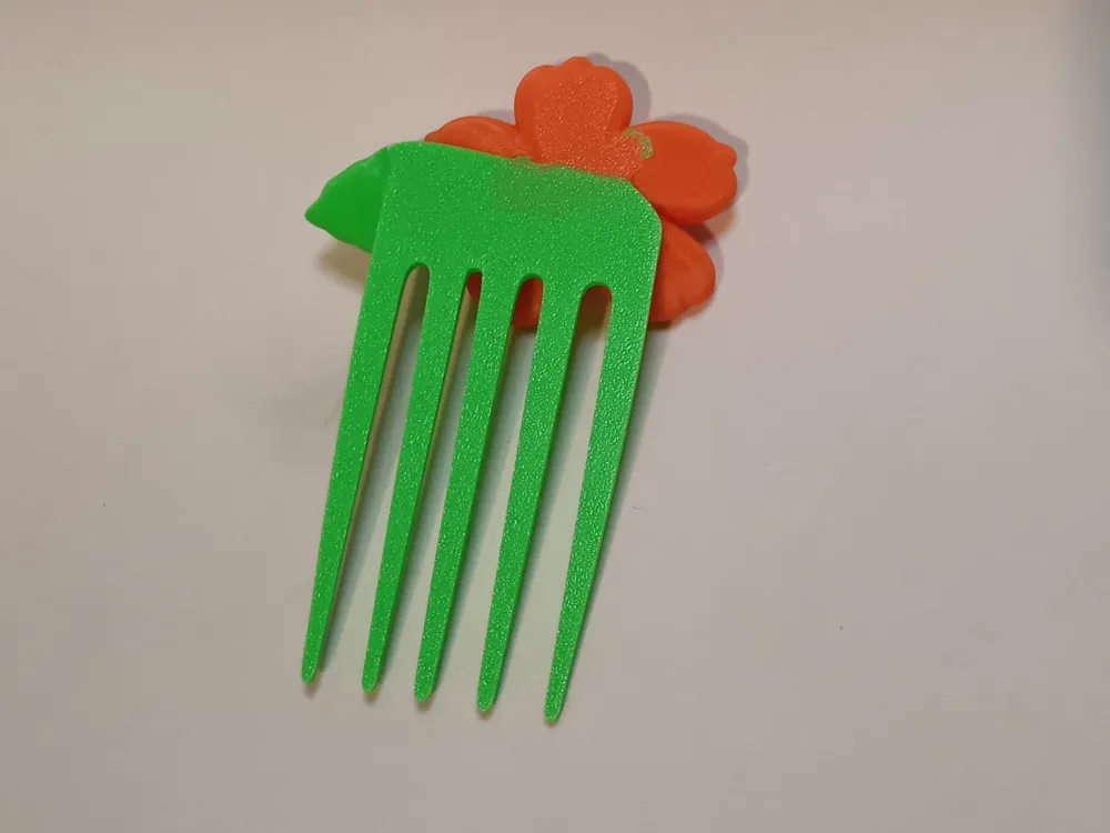 Floral Hair Comb - Free 3D Print Model - MakerWorld