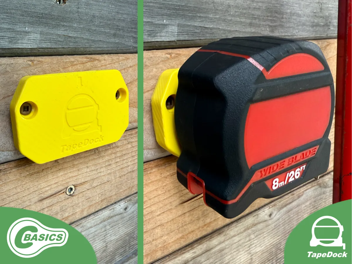 Measure TapeDock Wall Mount - Free 3D Print Model - MakerWorld