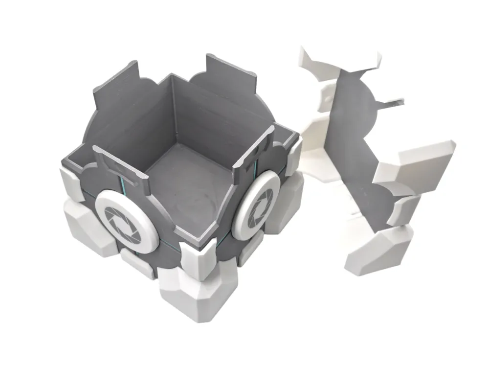 Portal 1 Weighted Aperture Storage Cube-Easy Print - Free 3D Print ...