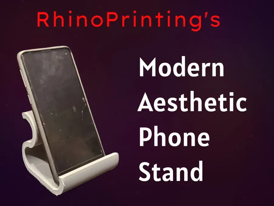 Modern Aesthetic Phone Stand by RhinoPrinting - MakerWorld