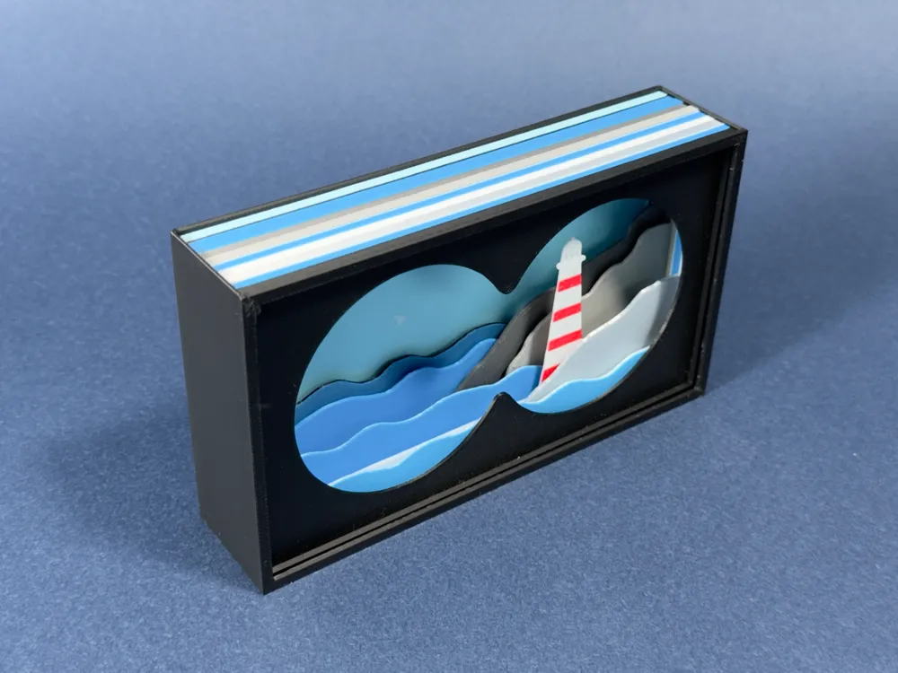 Lighthouse shadow box by lucretia MakerWorld: Download Free 3D Models