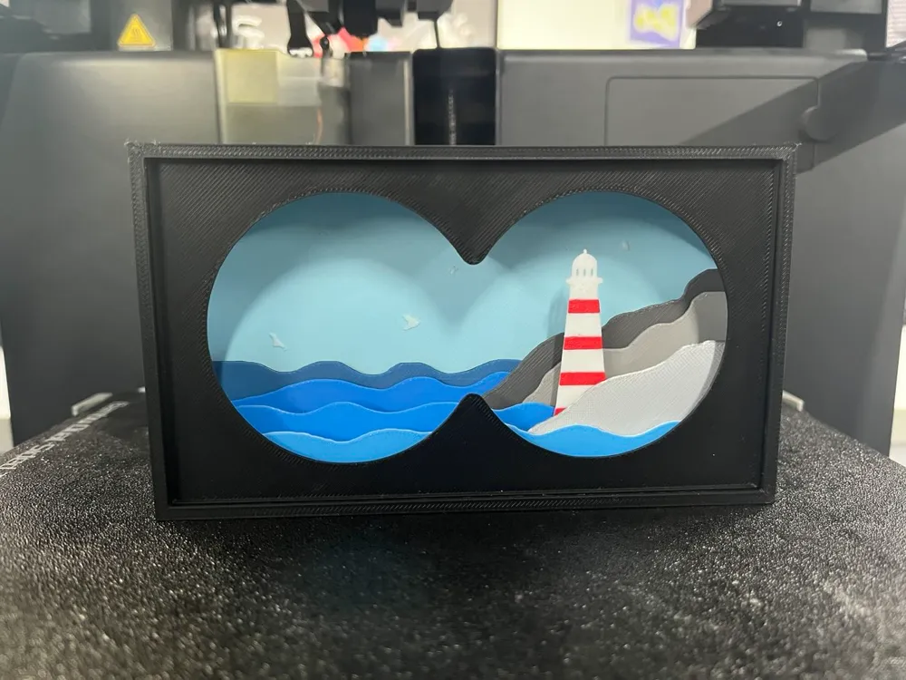 Lighthouse shadow box by lucretia MakerWorld: Download Free 3D Models