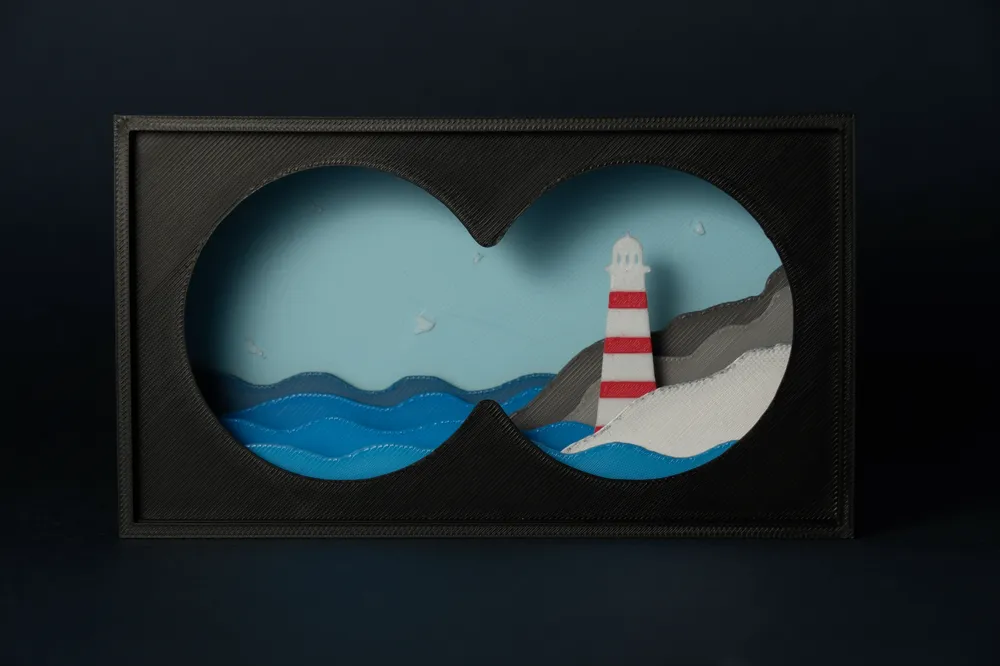 Lighthouse shadow box by lucretia MakerWorld: Download Free 3D Models