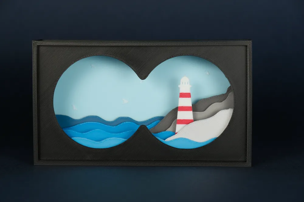 Lighthouse shadow box by lucretia MakerWorld: Download Free 3D Models