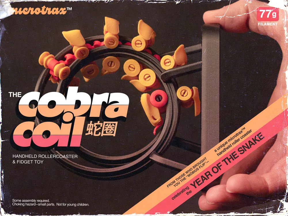 The COBRA COIL Handheld Roller Coaster - Free 3D Print Model - MakerWorld