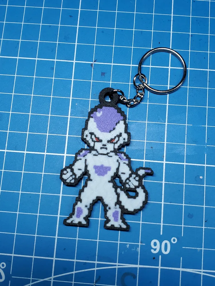 Dragonball Z - Final Form Frieza 8-bit Keychain - Free 3D Print Model ...