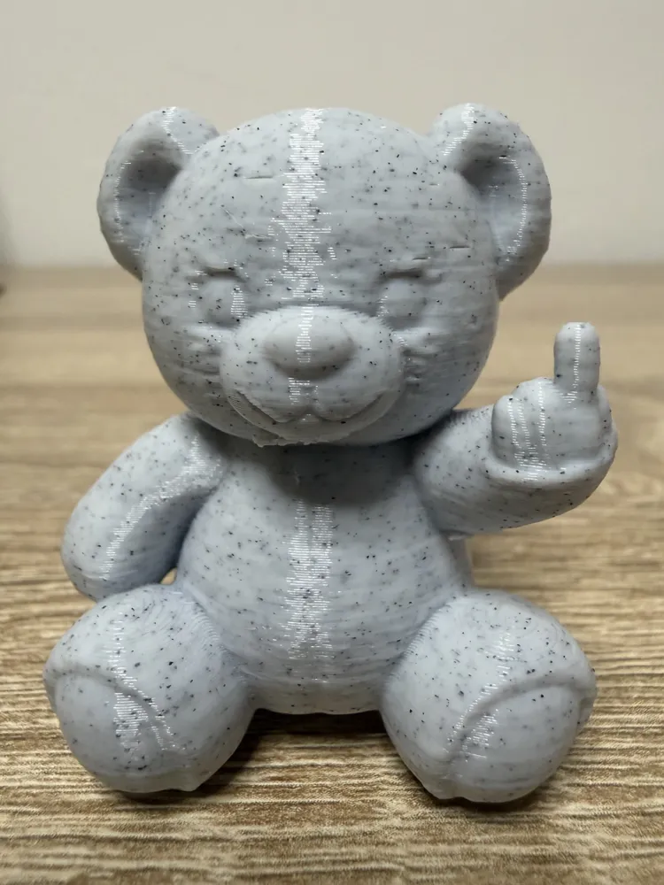 Cute bear middle finger - Free 3D Print Model - MakerWorld