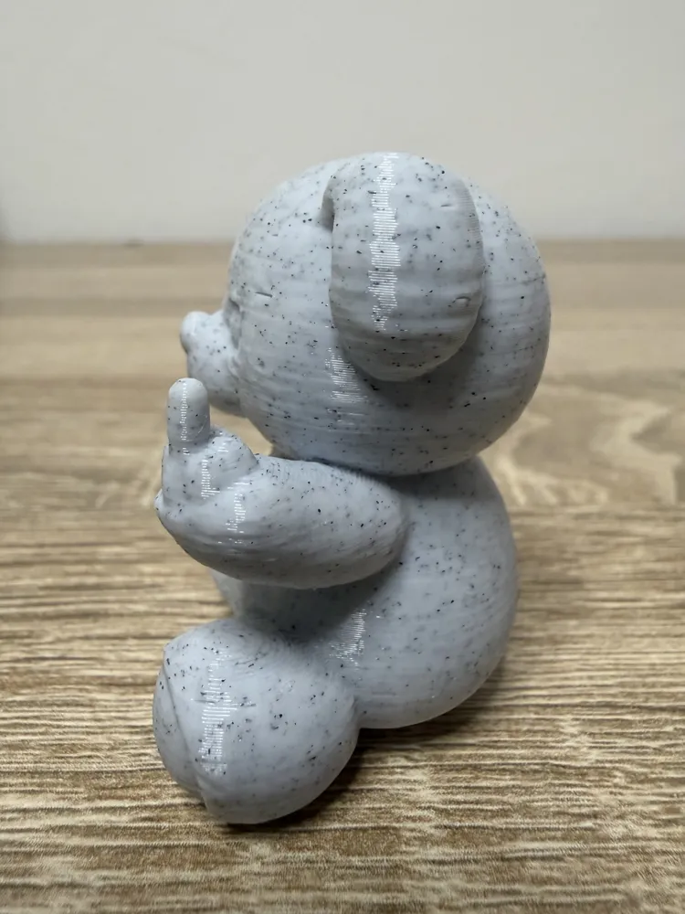 Cute bear middle finger - Free 3D Print Model - MakerWorld