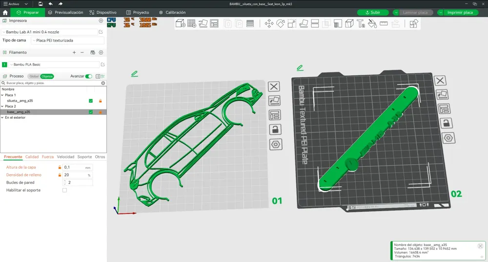 MERCEDES AMG A35 - SILHOUETTE + BASE by JC3DESIGN - MakerWorld