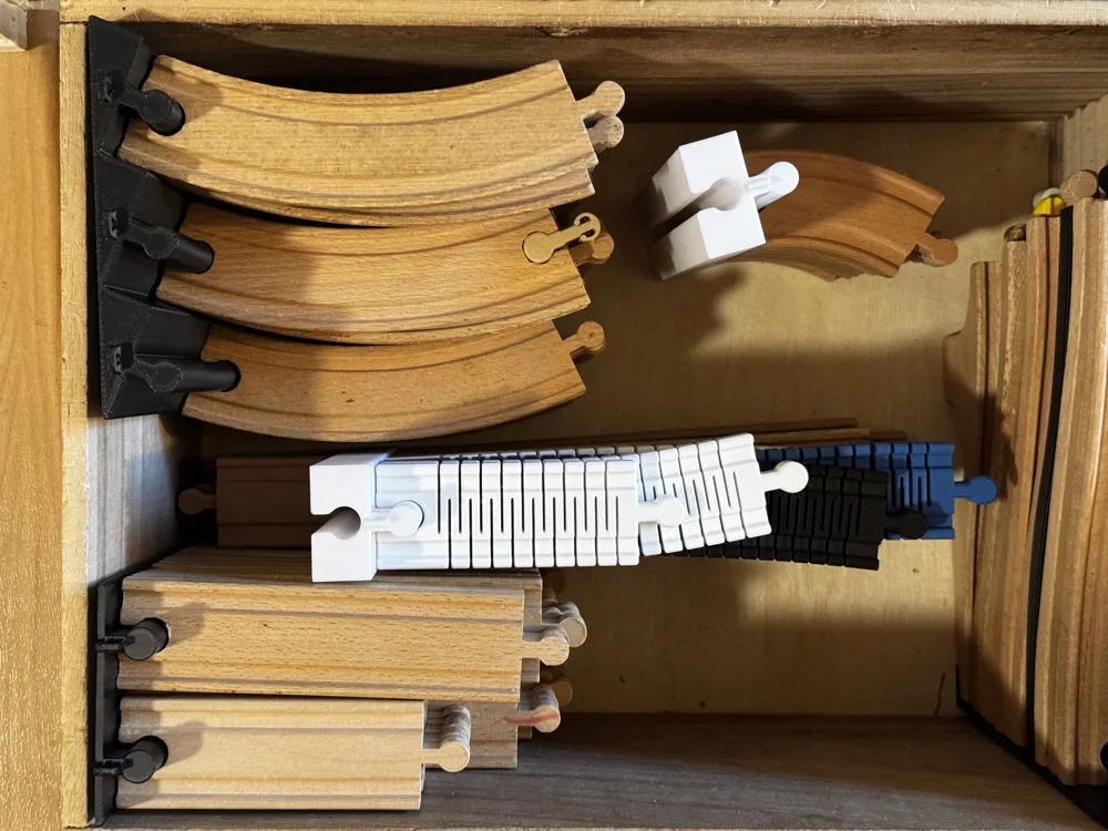 Parametric Wooden Train Track Holder - Free 3D Print Model - MakerWorld