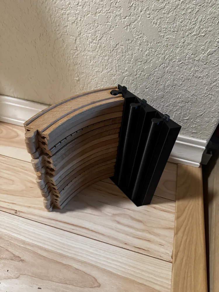 Parametric Wooden Train Track Holder - Free 3D Print Model - MakerWorld