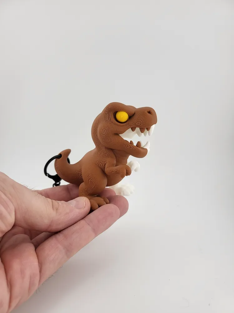 Kawaii T-Rex Skeleton Keychain Dinosaur Accessory - Free 3D Print Model ...