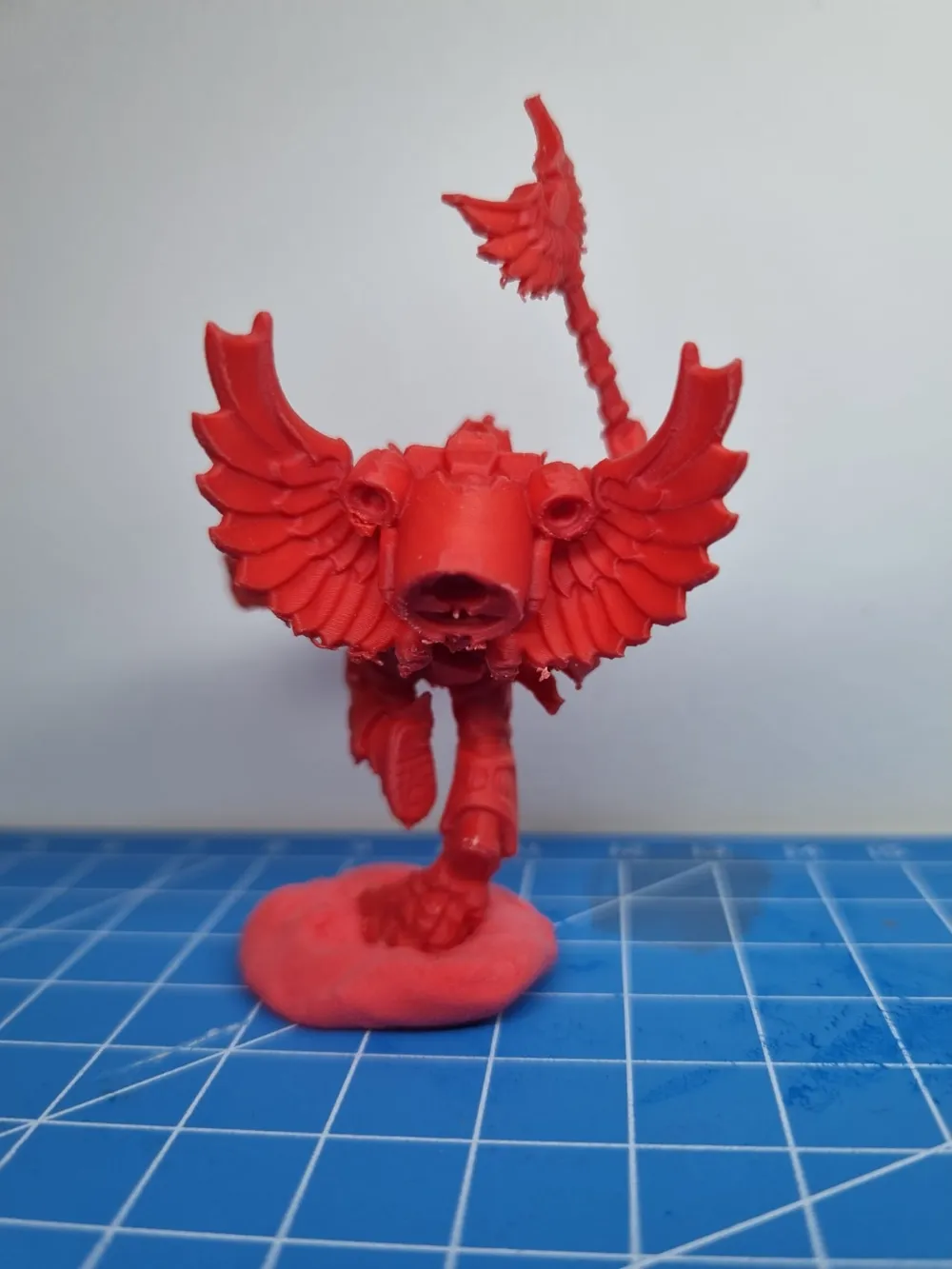 Red Angel Priest with Wings WarAxe 50K by Printar Petar - MakerWorld