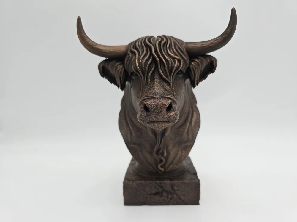 HIGHLAND COW BUST by Messy_Panda MakerWorld: Download Free 3D Models