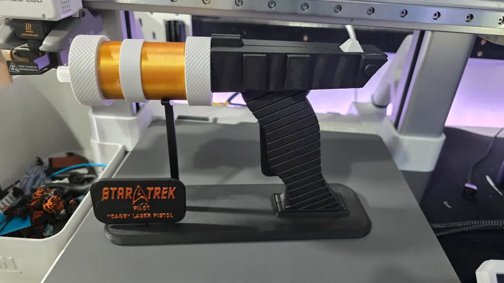 Stand and Tag for Star Trek The Original Series Cage Laser Pistol by ...