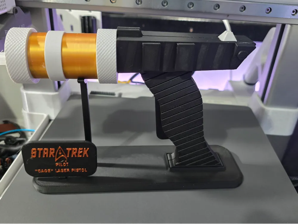 Stand and Tag for Star Trek The Original Series Cage Laser Pistol by ...