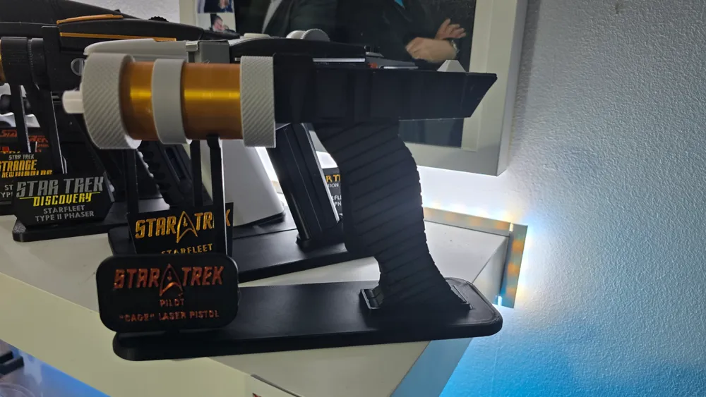 Stand and Tag for Star Trek The Original Series Cage Laser Pistol by ...