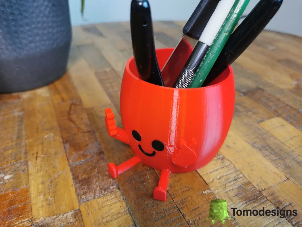 Happy Heart Sitting Pot by TomoDesigns - MakerWorld