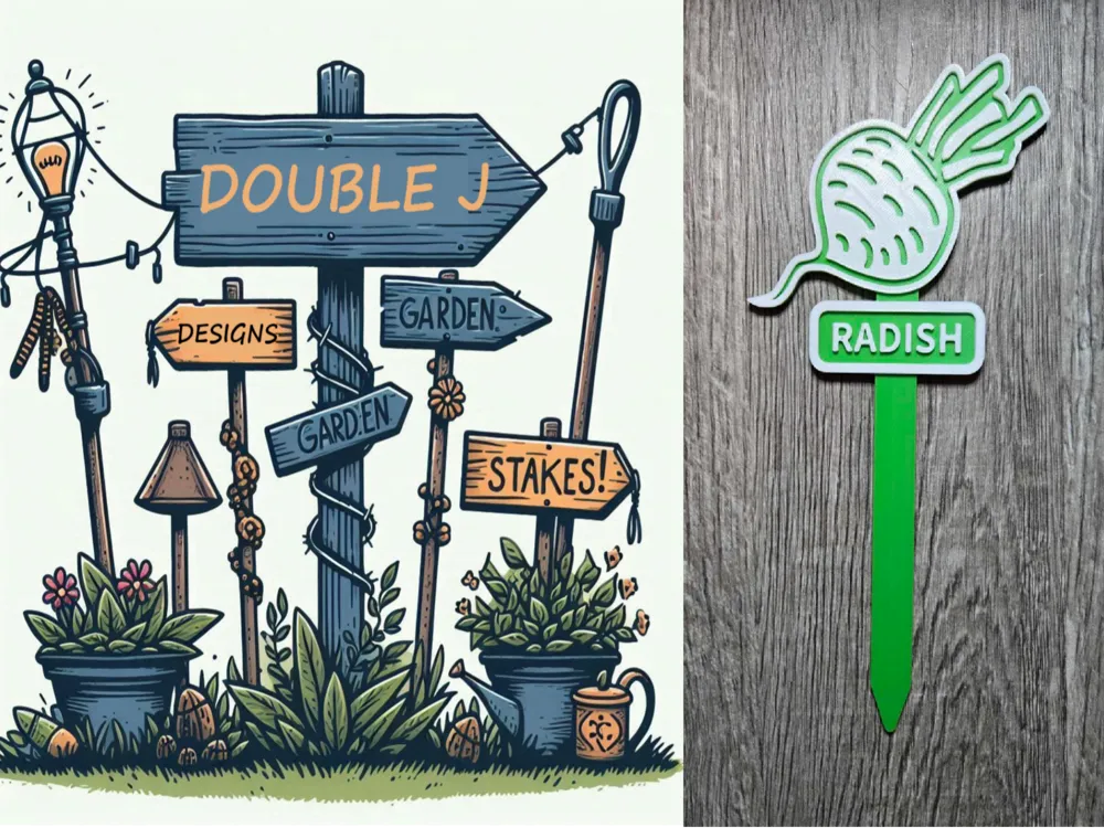 RADISH - Garden Stake by Double J Designs MakerWorld: Download Free 3D ...