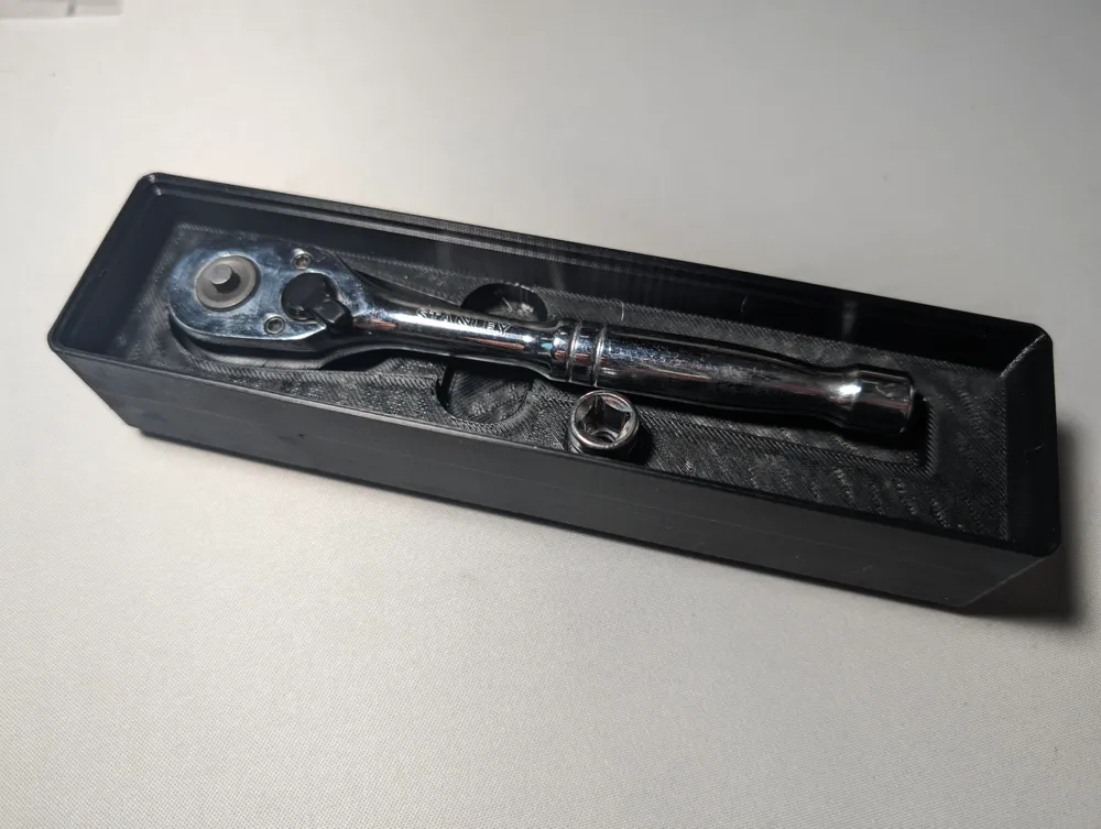 7mm / 9/32in Socket Plus Small Ratchet Holder - Gridfinity by Logan_MNP - MakerWorld