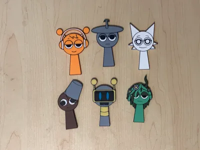 Sprunki Figure Pack 1 by BBN GRAFX MakerWorld: Download Free 3D Models