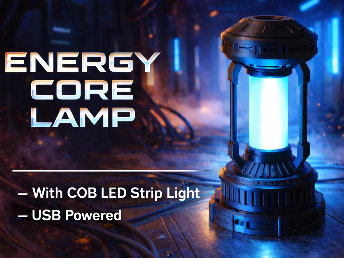 Energy Core Lamp – Futuristic Sci-Fi LED Light - Free 3D Print Model ...