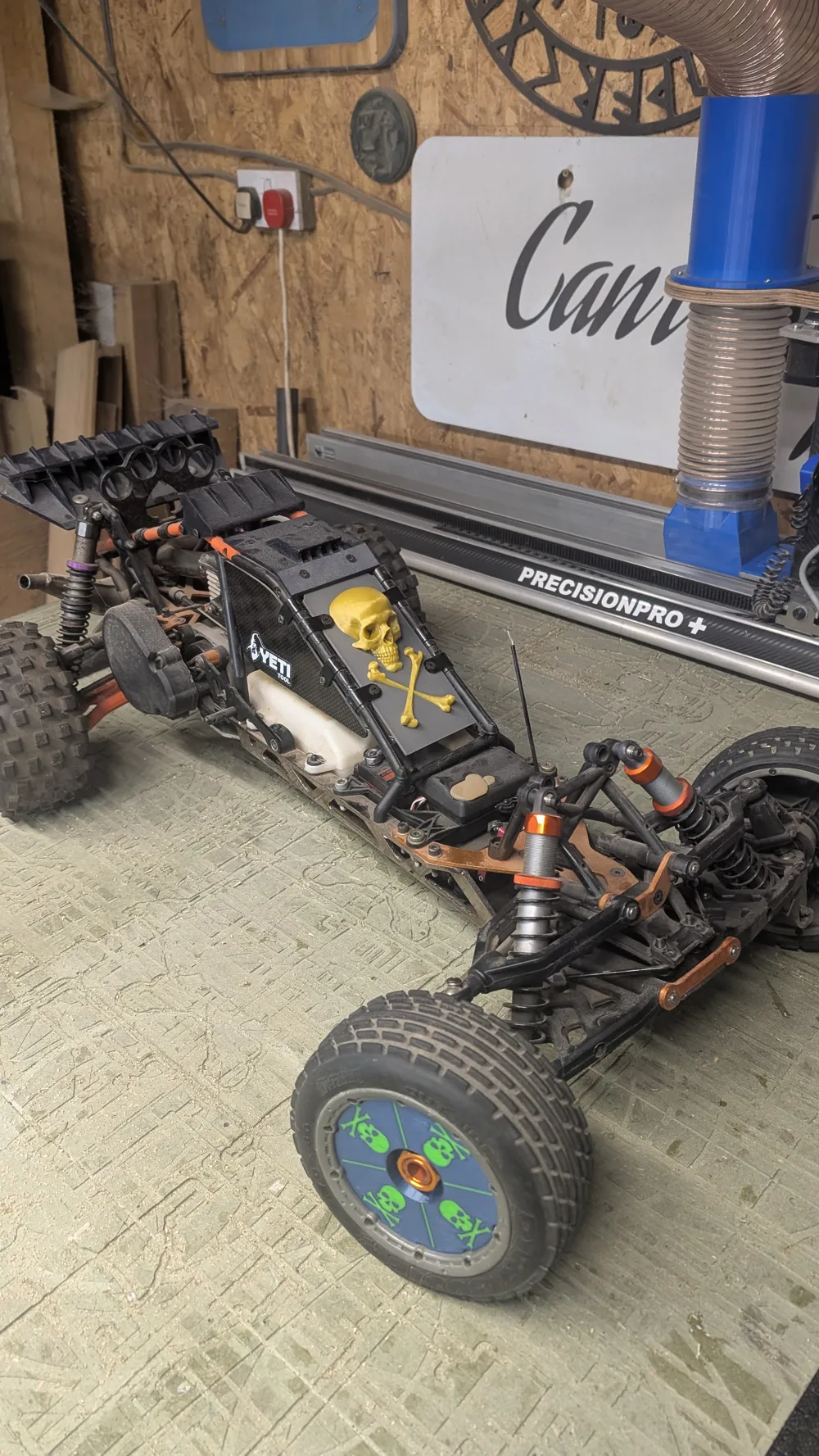 HPI Baja front window with skull & cross bones. - Free 3D Print Model ...