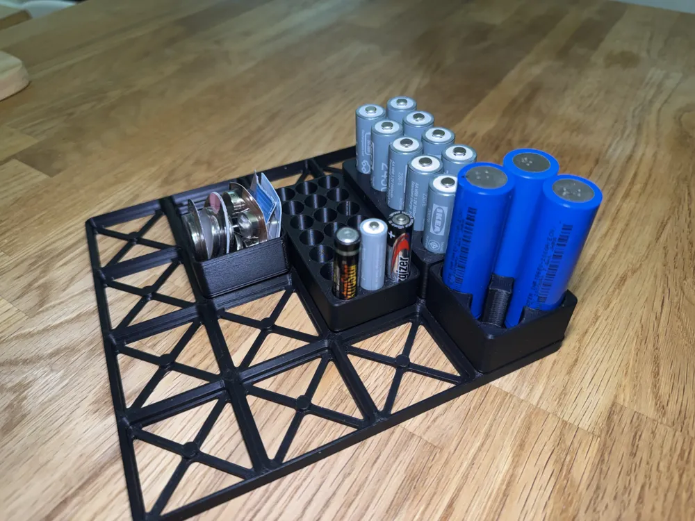 Gridfinity Battery Box 18650 - Gridfinity with Pin - Free 3D Print ...
