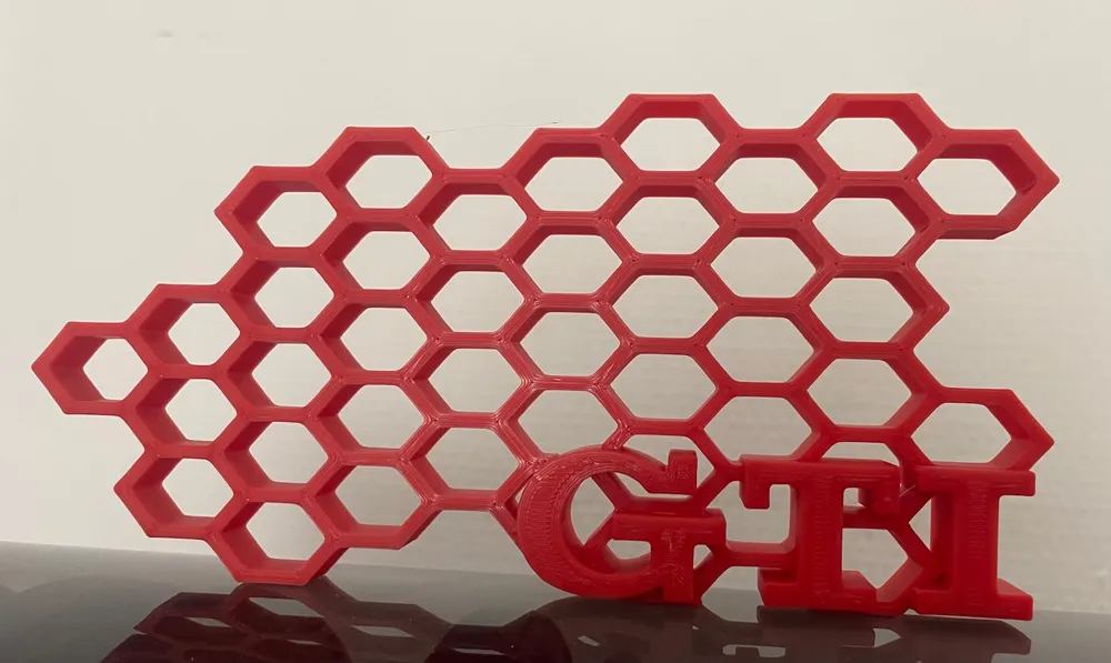 VW Volkswagen Golf GTI Honeycomb Structure Deko Stand / Wabenförmige ...