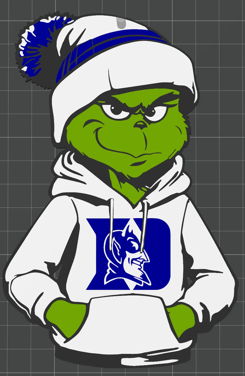Grinch Blue Devil Ornament by Ray MakerWorld: Download Free 3D Models
