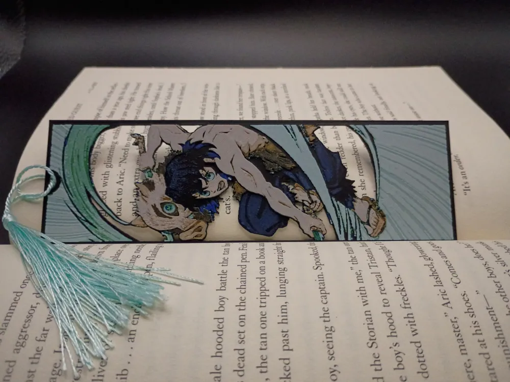 Demon Slayer, Inosuke Hashibira Bookmark Framed - Free 3D Print Model ...