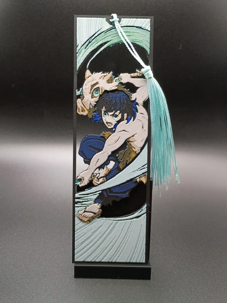Demon Slayer, Inosuke Hashibira Bookmark Framed - Free 3D Print Model ...