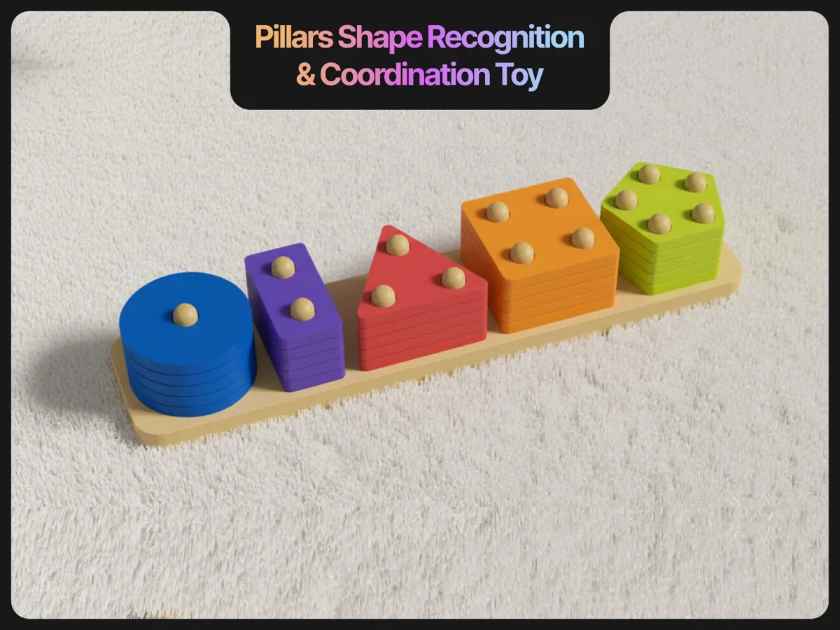 Jouet de reconnaissance des formes et de coordination Piliers - Modèle ...