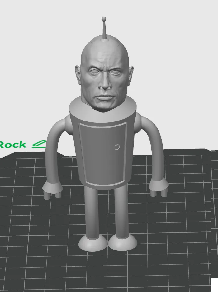 Rock Bender - Bender with the rocks face by Blobi - MakerWorld