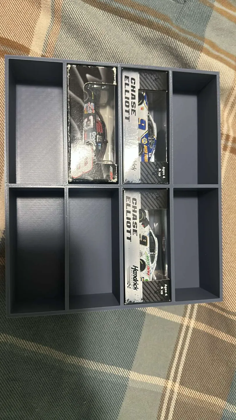 Scale Nascar boxed diecast display Holder shelf by eboyles1989 - MakerWorld