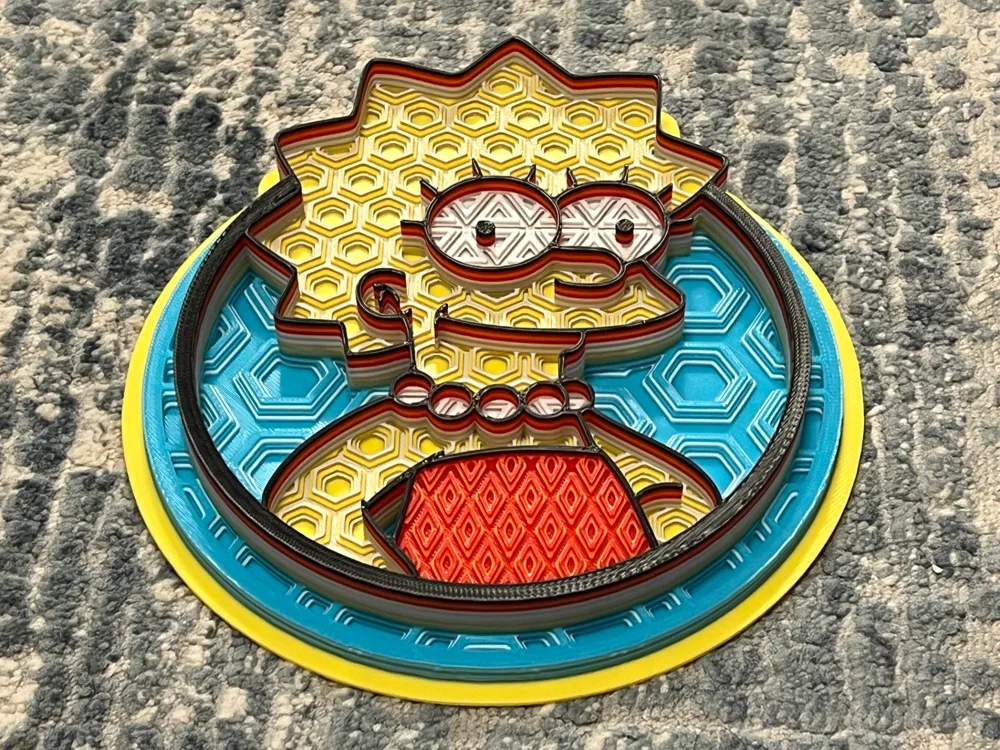 Lisa Simpson Dimensional Mosaic by Richie Rich Richie Rich - MakerWorld