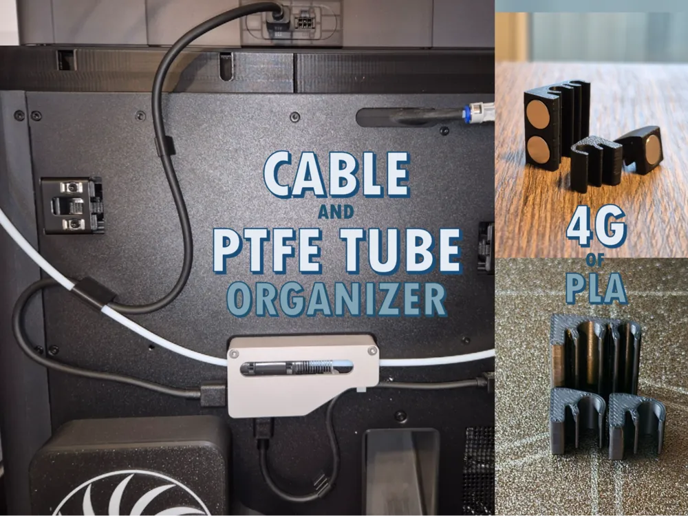 Cable and PTFE tube organizer-X2D,P2S,P1,X1,H2 - Free 3D Print Model ...