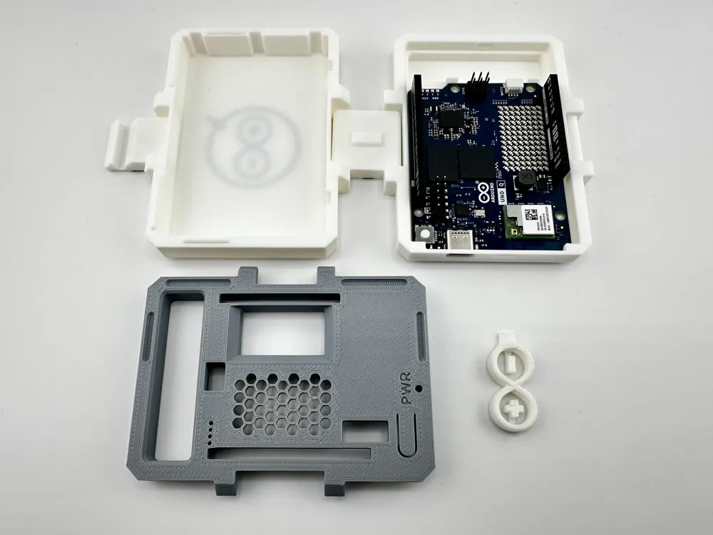 Arduino Uno Q Case - Breadboard - In-place Print - Free 3D Print Model ...
