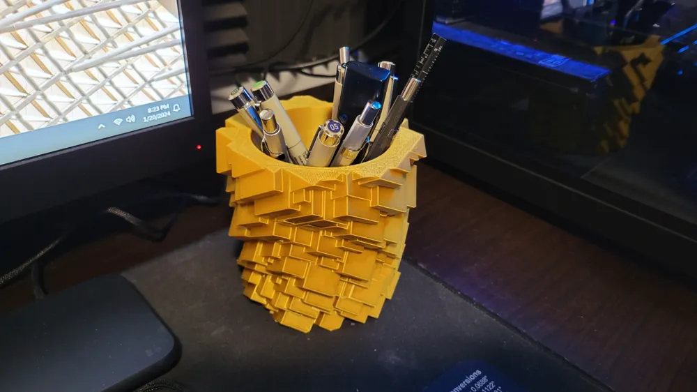 Glitch, Cubic, Bubbles, & Contours - Iterative Parametric Pencil Cups ...