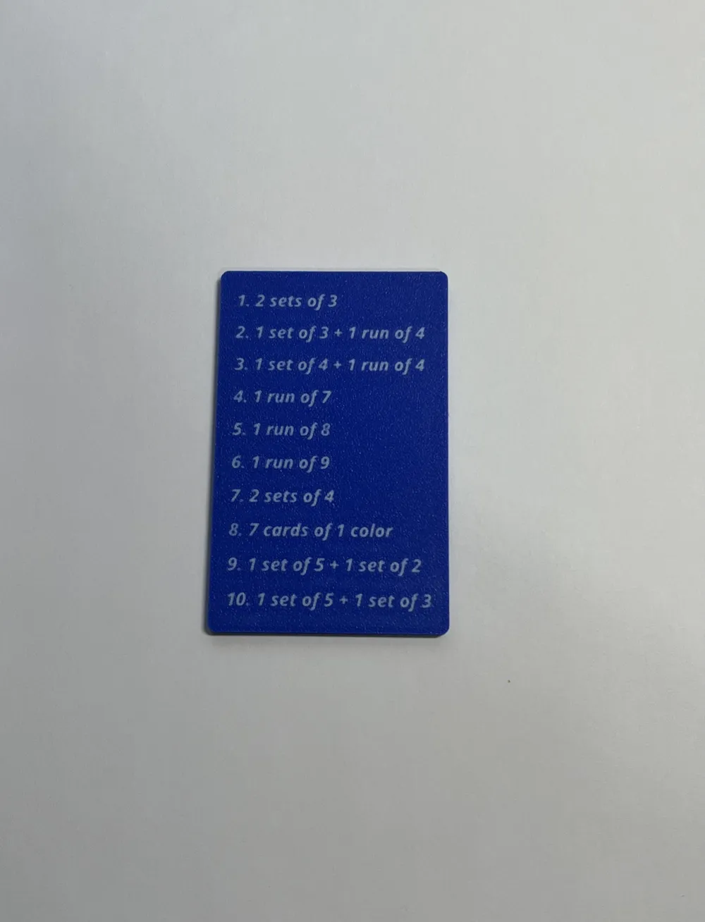 Phase 10 phase card by Devin - MakerWorld